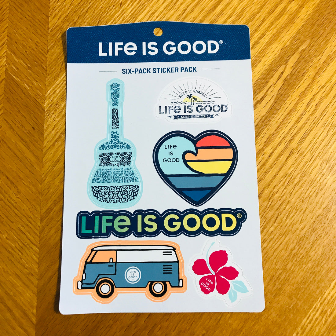 Life Is Good® Beach 6 Sticker Pack | Coral & Calypso